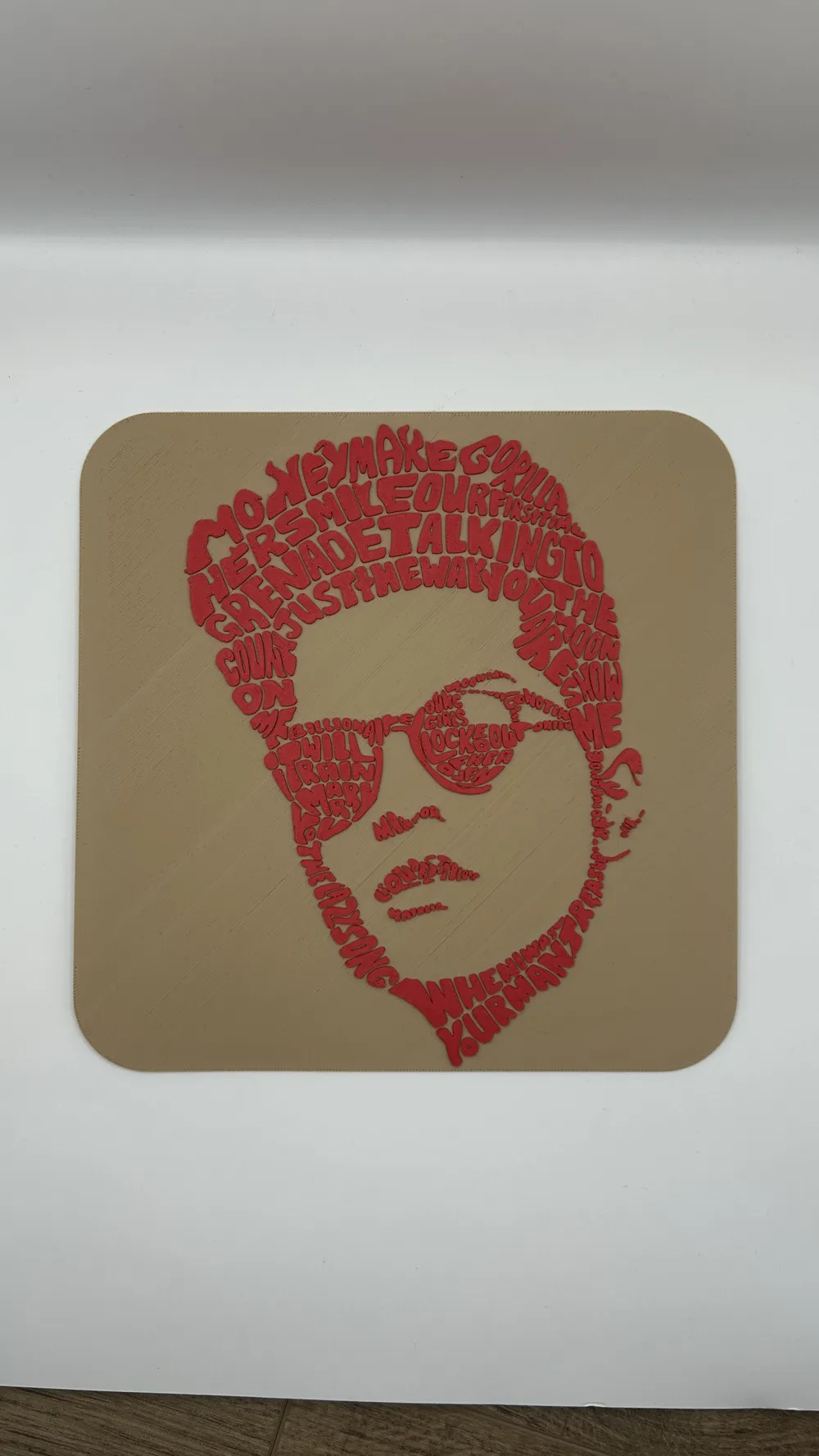 Bruno Mars Typography Portrait by walczak71MakerWorld: Download Free 3D ...