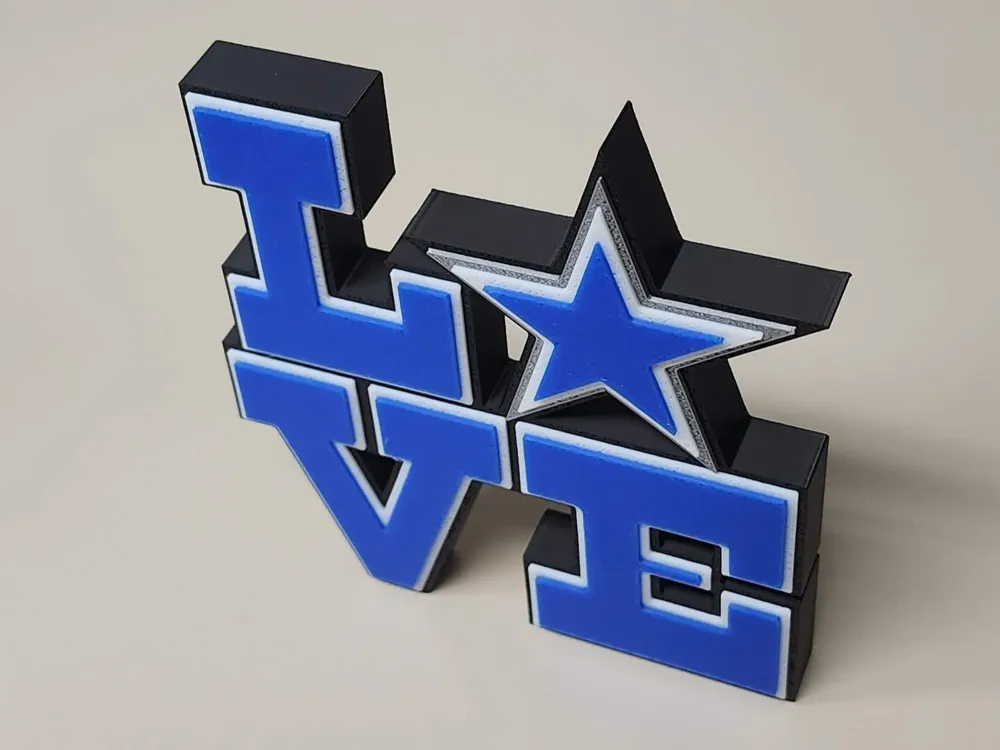 Dallas Cowboys Love Desk Display by briankstan - MakerWorld