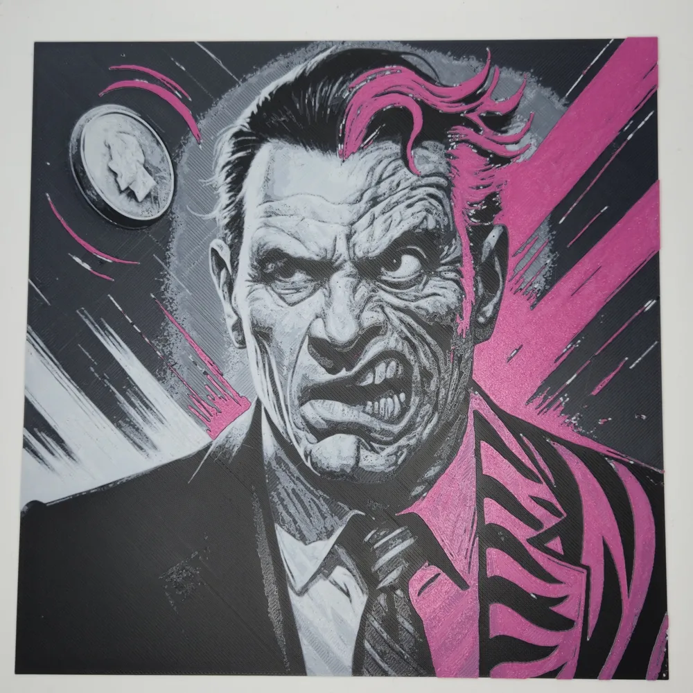 Two-Face Hueforge - Free 3D Print Model - MakerWorld