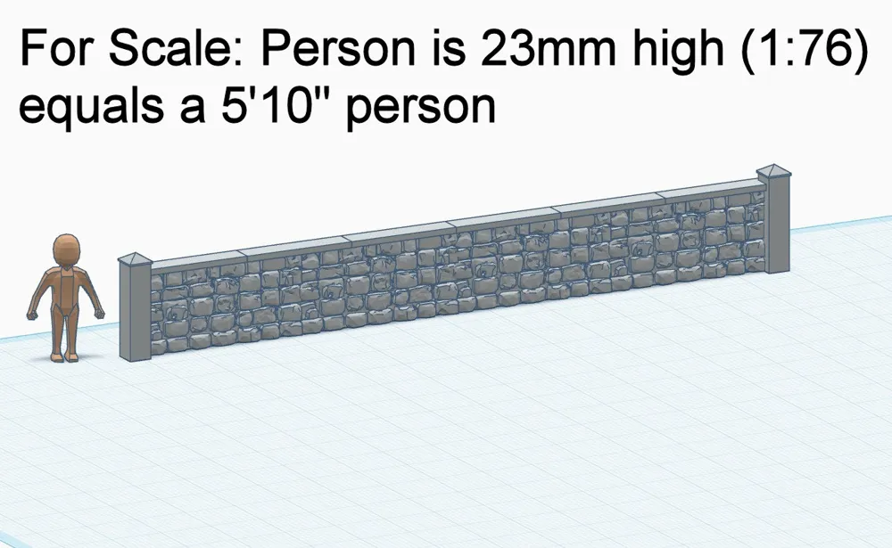 OO Scale / Gauge (1:76) Stone Wall - Free 3D Print Model - MakerWorld