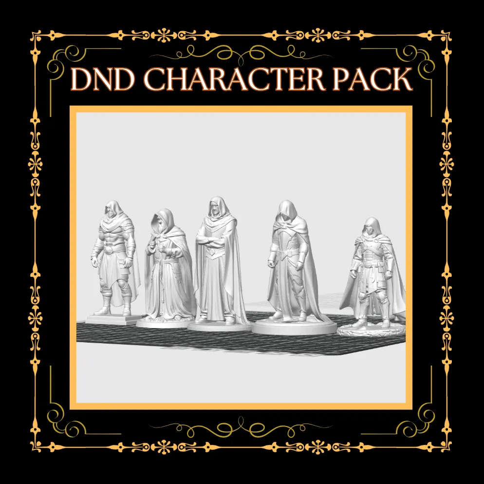 Dungeons & Dragons (DND) Character Start Pack 001 - Free 3D Print Model ...