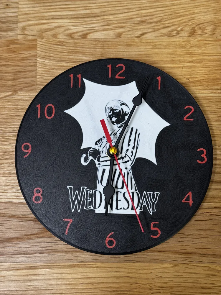 Wednesday Addams Clock - Free 3D Print Model - MakerWorld