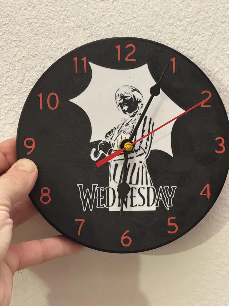 Wednesday Addams Clock - Free 3D Print Model - MakerWorld