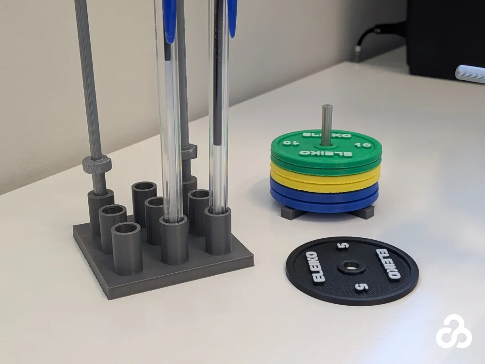 Mini Bench Press Pen Rack | BIC and pencil holder - Free 3D Print Model ...