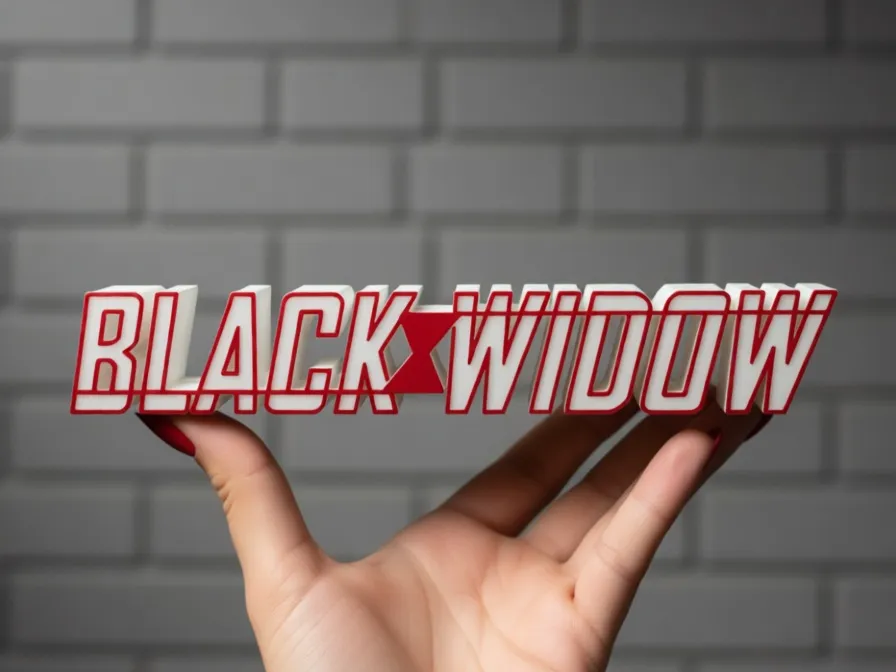 BLACK WIDOW LOGO - Free 3D Print Model - MakerWorld