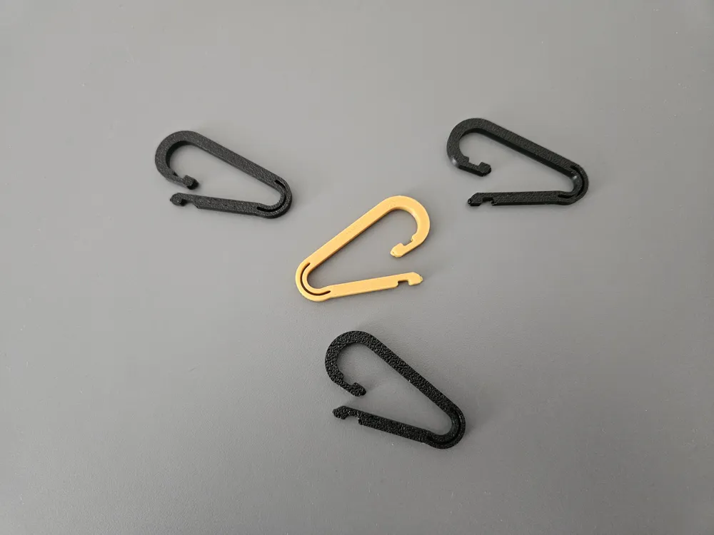 Flexible mini carabiner - Free 3D Print Model - MakerWorld