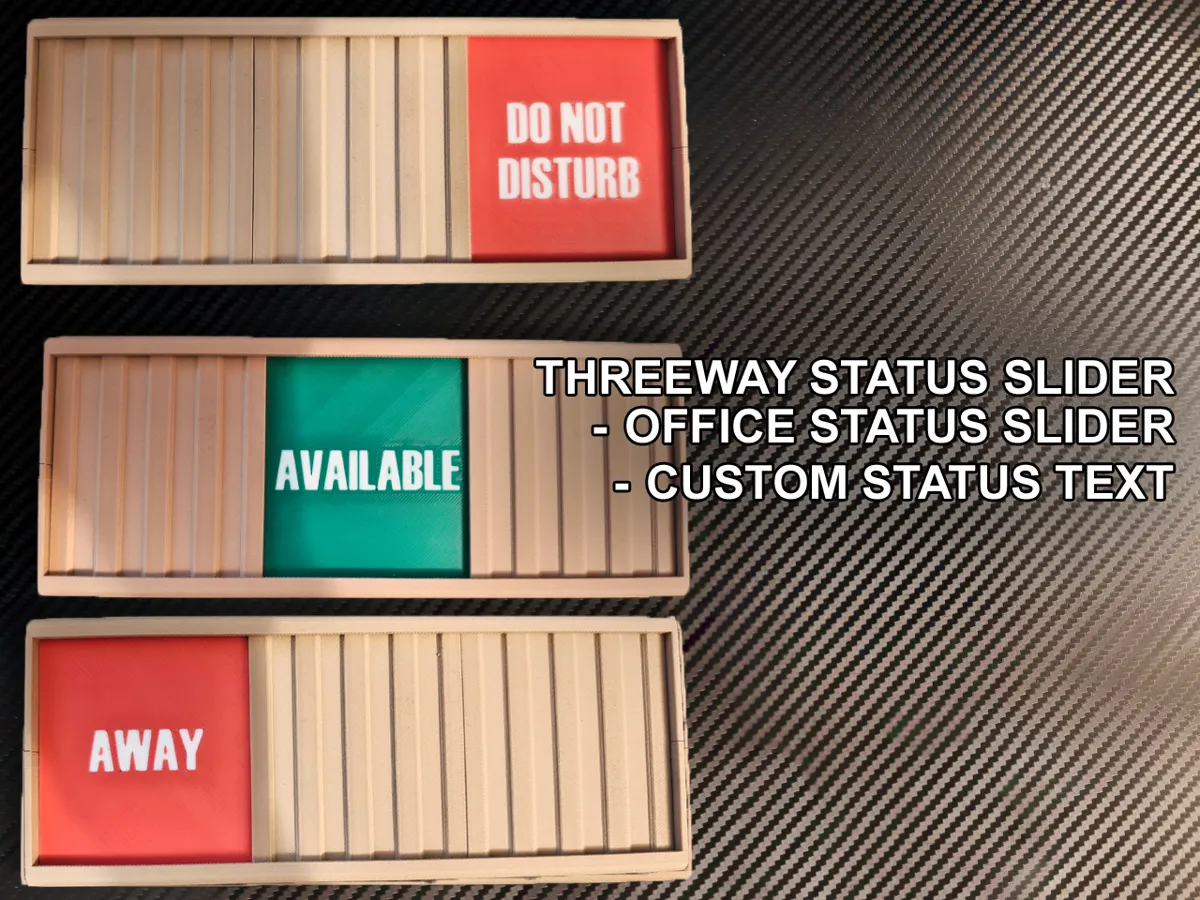 Threeway Status Slider (Customizable Text) - Free 3D Print Model ...