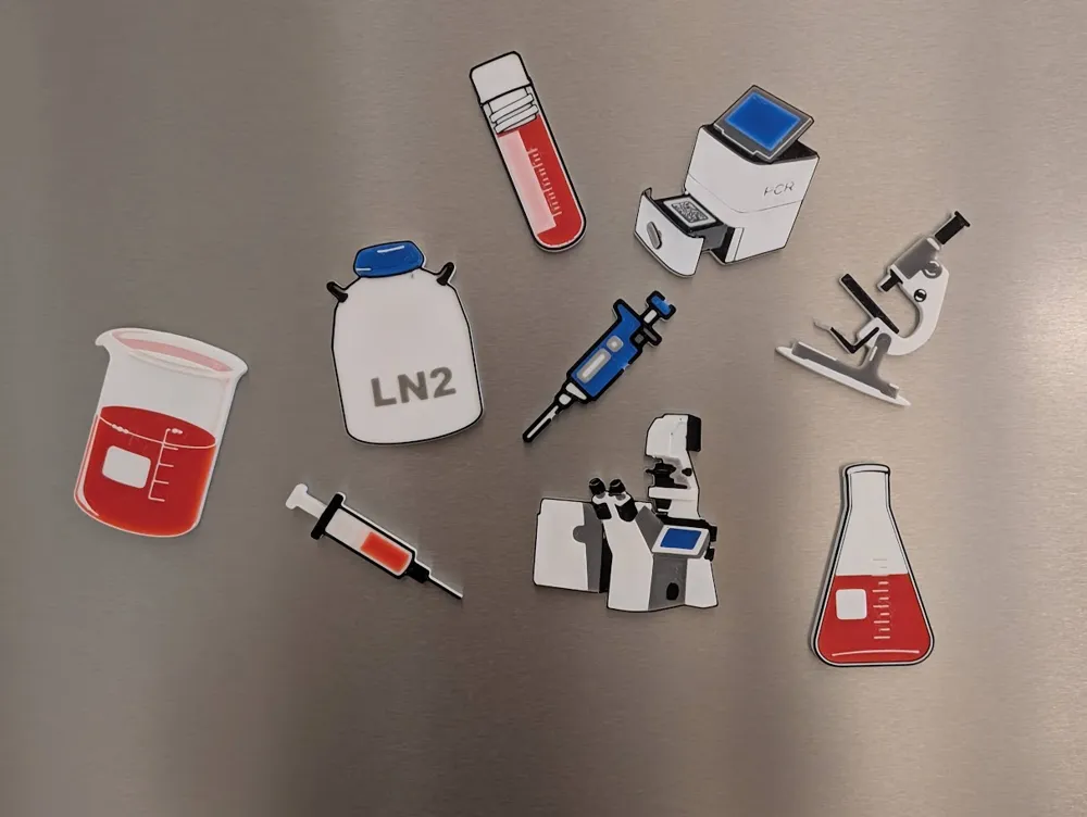 Lab Life Magnets – Fun Fridge Science! by G__W__ MakerWorld: Download ...