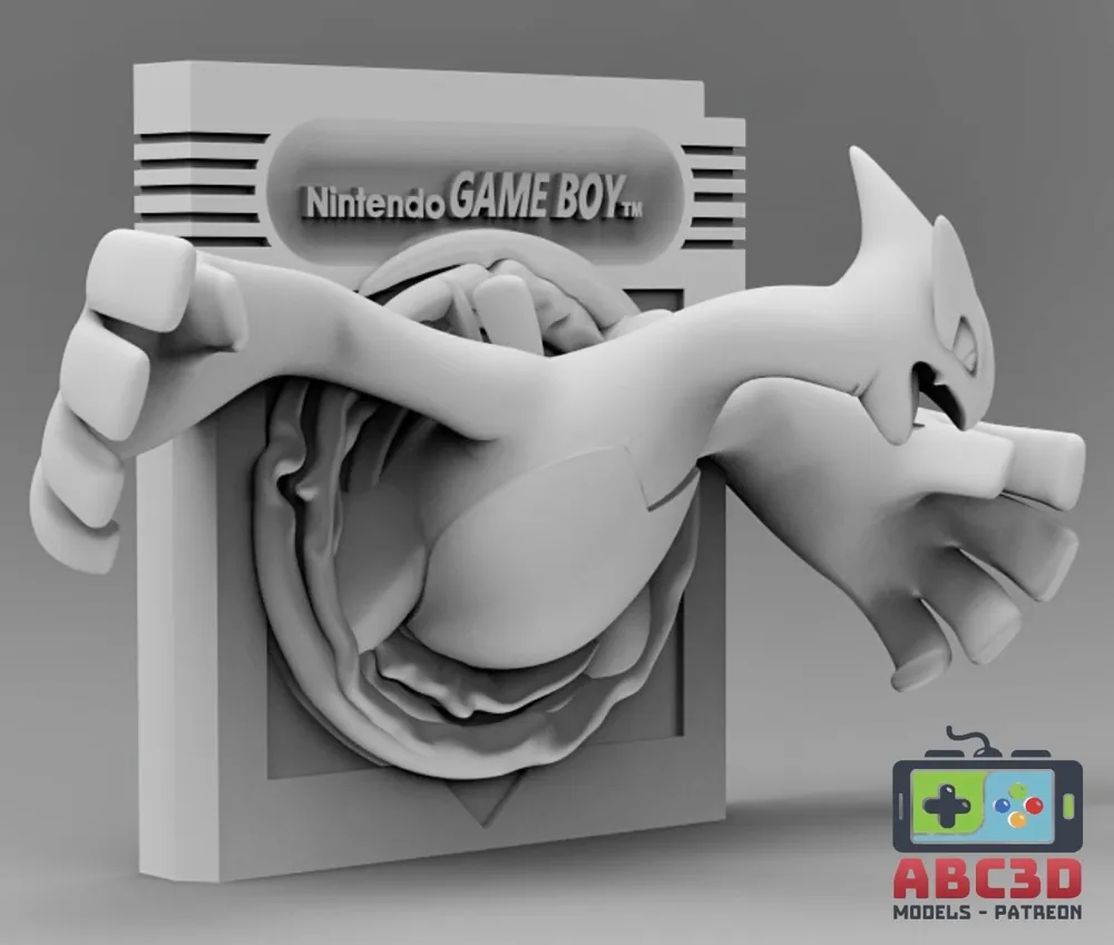 洛奇亚宝可梦绿版Game Boy任天堂卡带 来自 ABC3D - MakerWorld