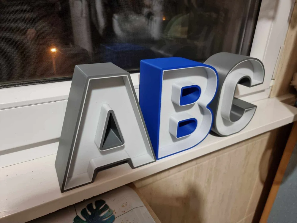 LED LIGHT SIGN LETTERS NUMBERS - Free 3D Print Model - MakerWorld
