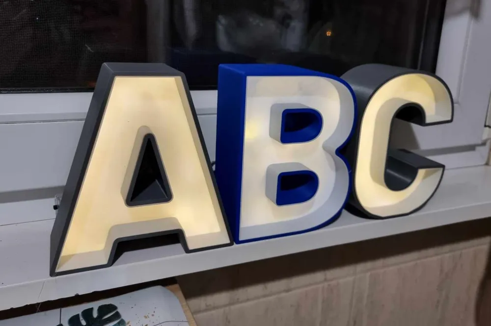 LED LIGHT SIGN LETTERS NUMBERS by SIODLO92 MakerWorld: Download Free 3D Models