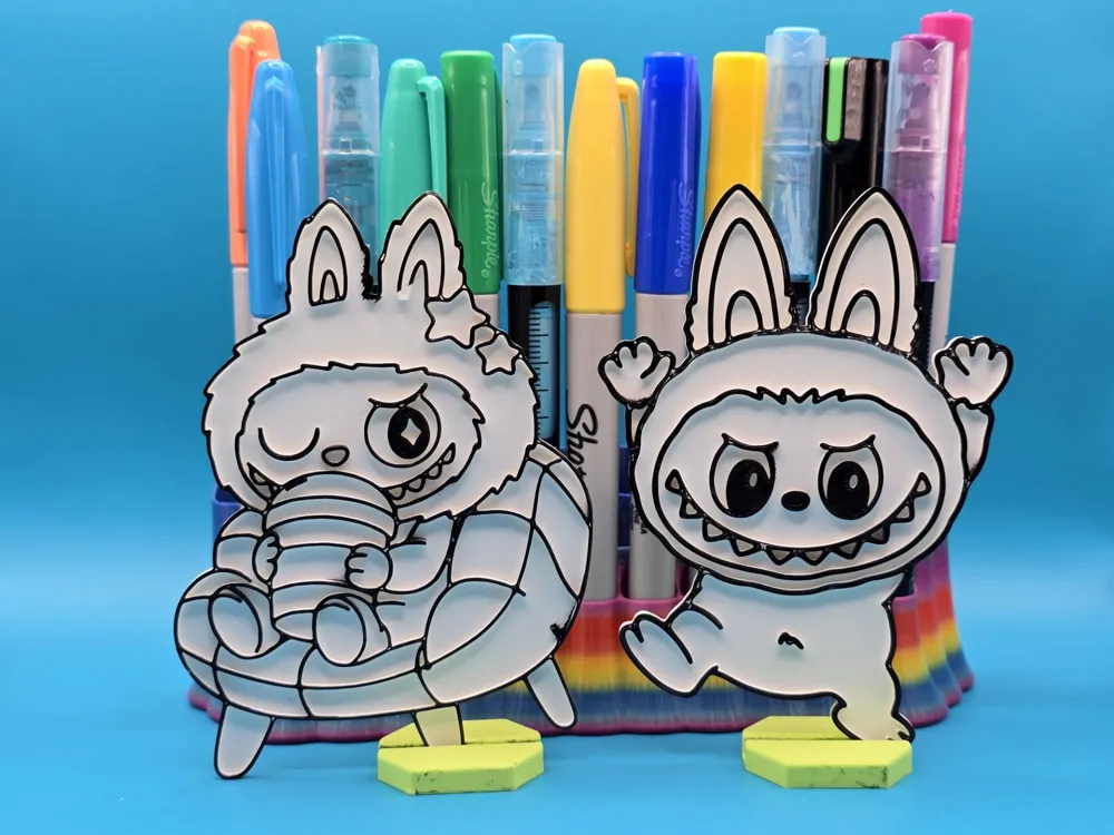 Cute Kawaii Labu La Bu Bu Labuba Coloring Craft - Free 3D Print Model ...