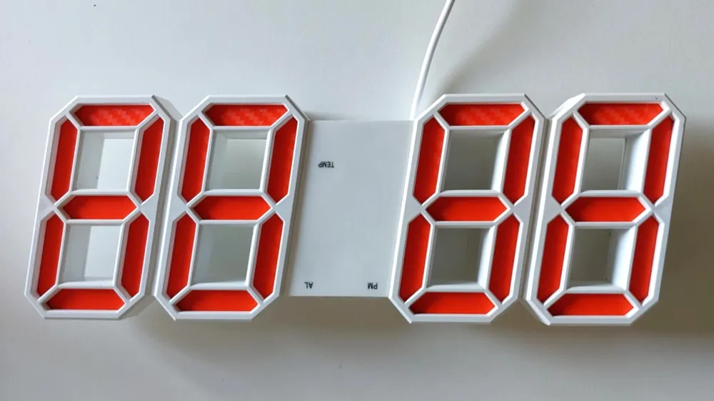 Led clock face color change by Bubble MakerWorld: Download Free 3D Models
