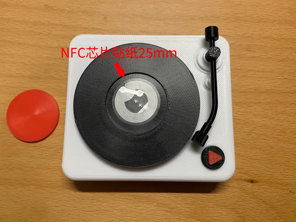 Retro Turntable Player NFC Music Refrigerator Sticker Magnetic Hanging ...