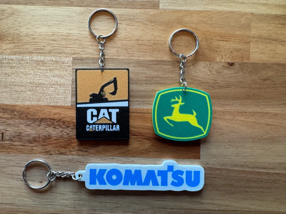 Construction Keychains - John Deere & Komatsu by Canadian Gamer ...