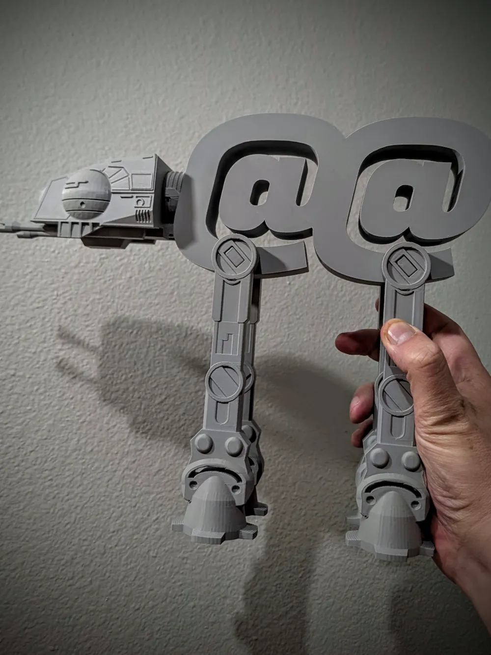 AT-AT Dad Joke with alignment pins and enlarged Remixed by Coalstabmm - MakerWorld