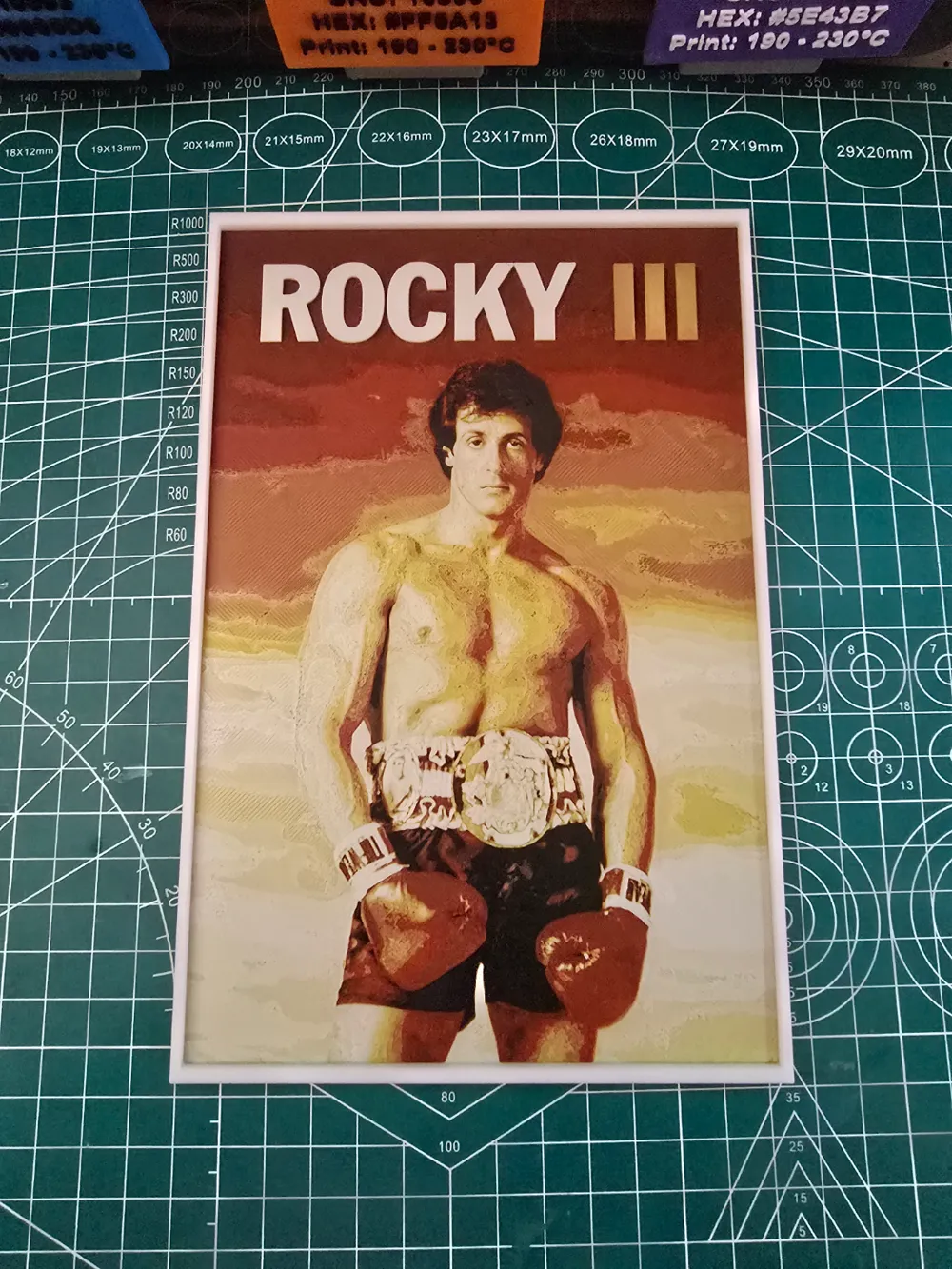Filmposter Rocky III - Hueforge Art von Lumpy3D - MakerWorld