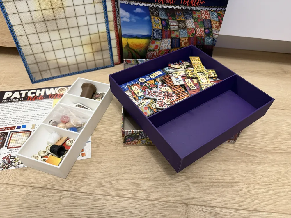 Patchwork board game insert and accessories: remix - Free 3D Print ...