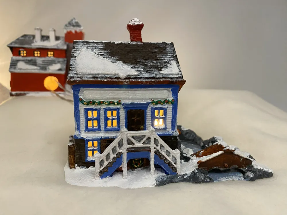Christmas Village House 2 - Hollow - Free 3D Print Model - MakerWorld