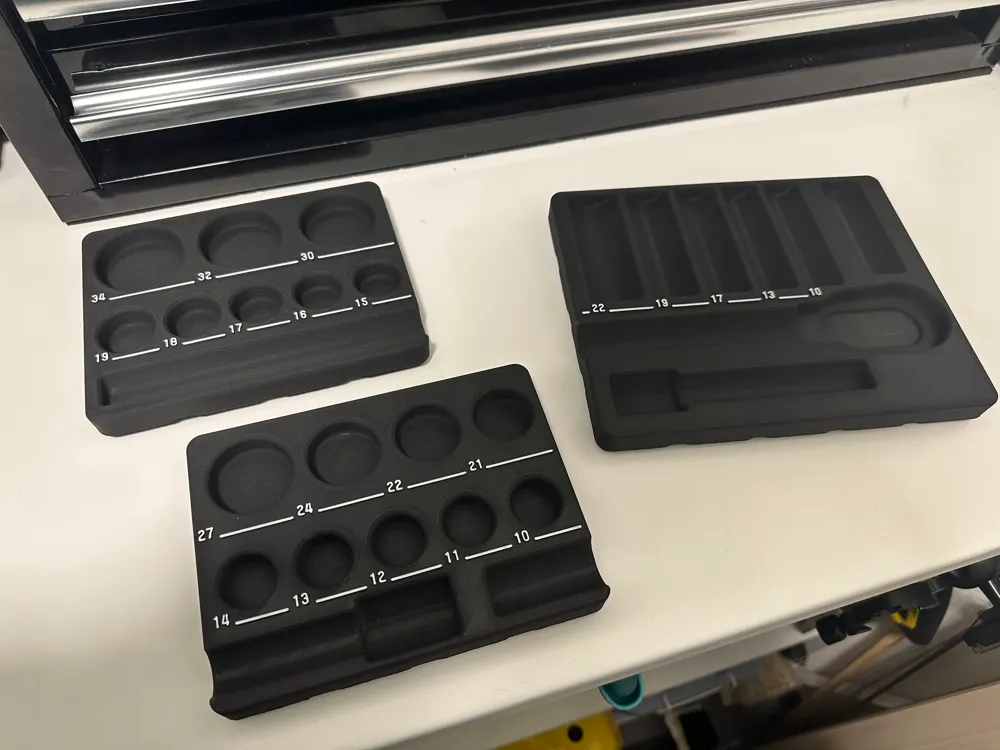 1/4" & 1/2" Gridfinity Socket Set Organiser by Flascherl Fabrik MakerWorld: Download Free 3D Models