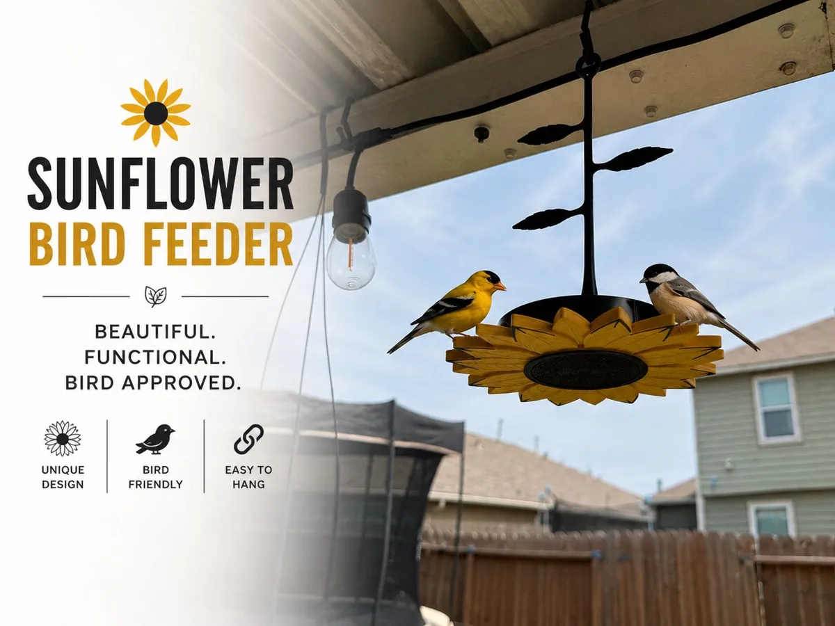 Sunflower Bird Feeder - Free 3D Print Model - MakerWorld