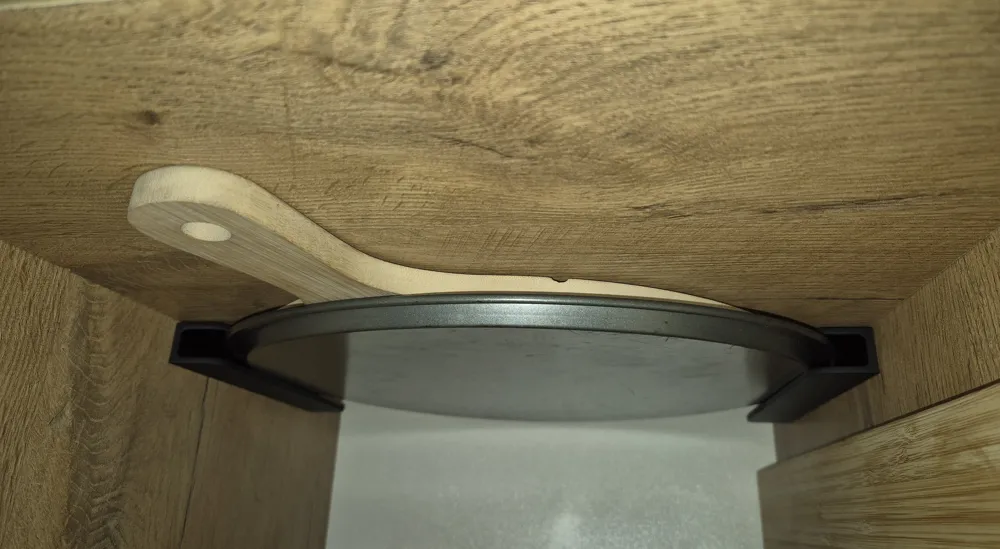 Under desk pizza pan, cutting board holder - Free 3D Print Model ...