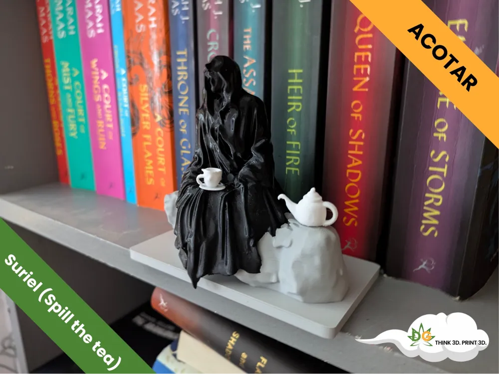 ACOTAR - Suriel Spill the Tea Book Decor - Free 3D Print Model - MakerWorld