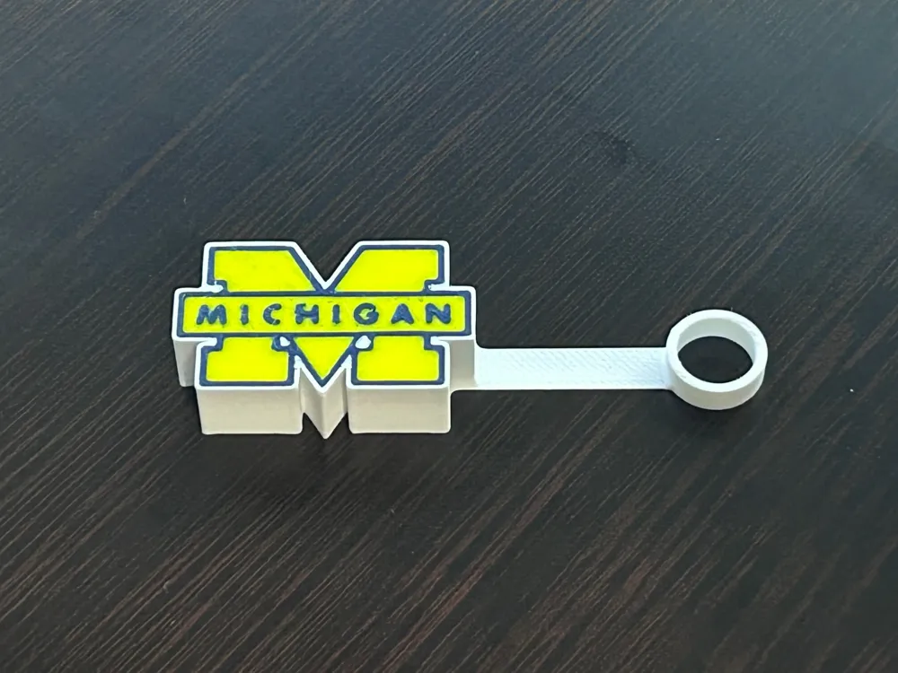 University of Michigan Stanley Straw Topper by cmcraig2 MakerWorld ...