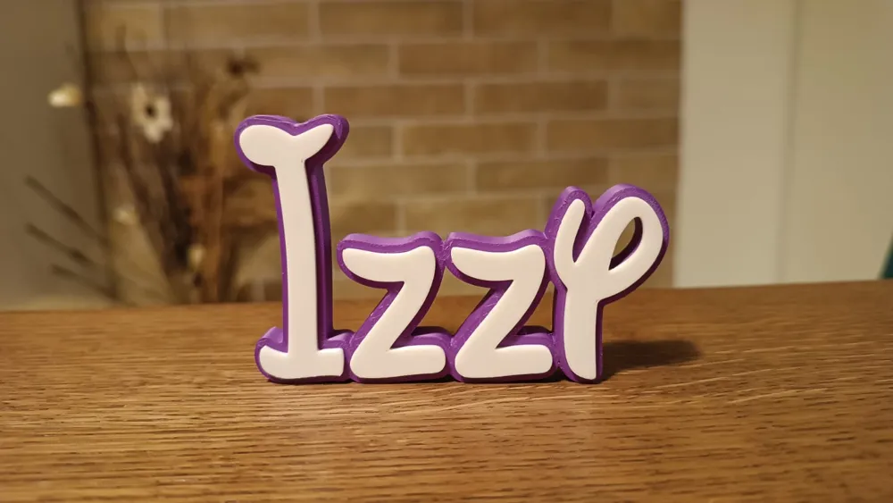 Izzy Name Disney Font - Free 3D Print Model - MakerWorld