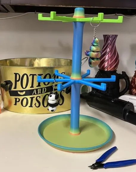 Spinning Modular Keychain Display Rack by Raditive Prints MakerWorld ...