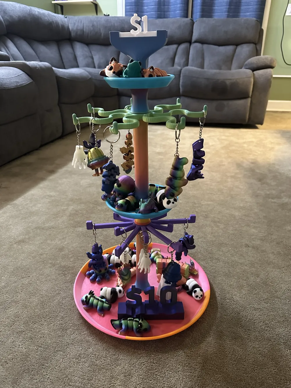 Spinning Modular Keychain Display Rack - Free 3D Print Model - MakerWorld