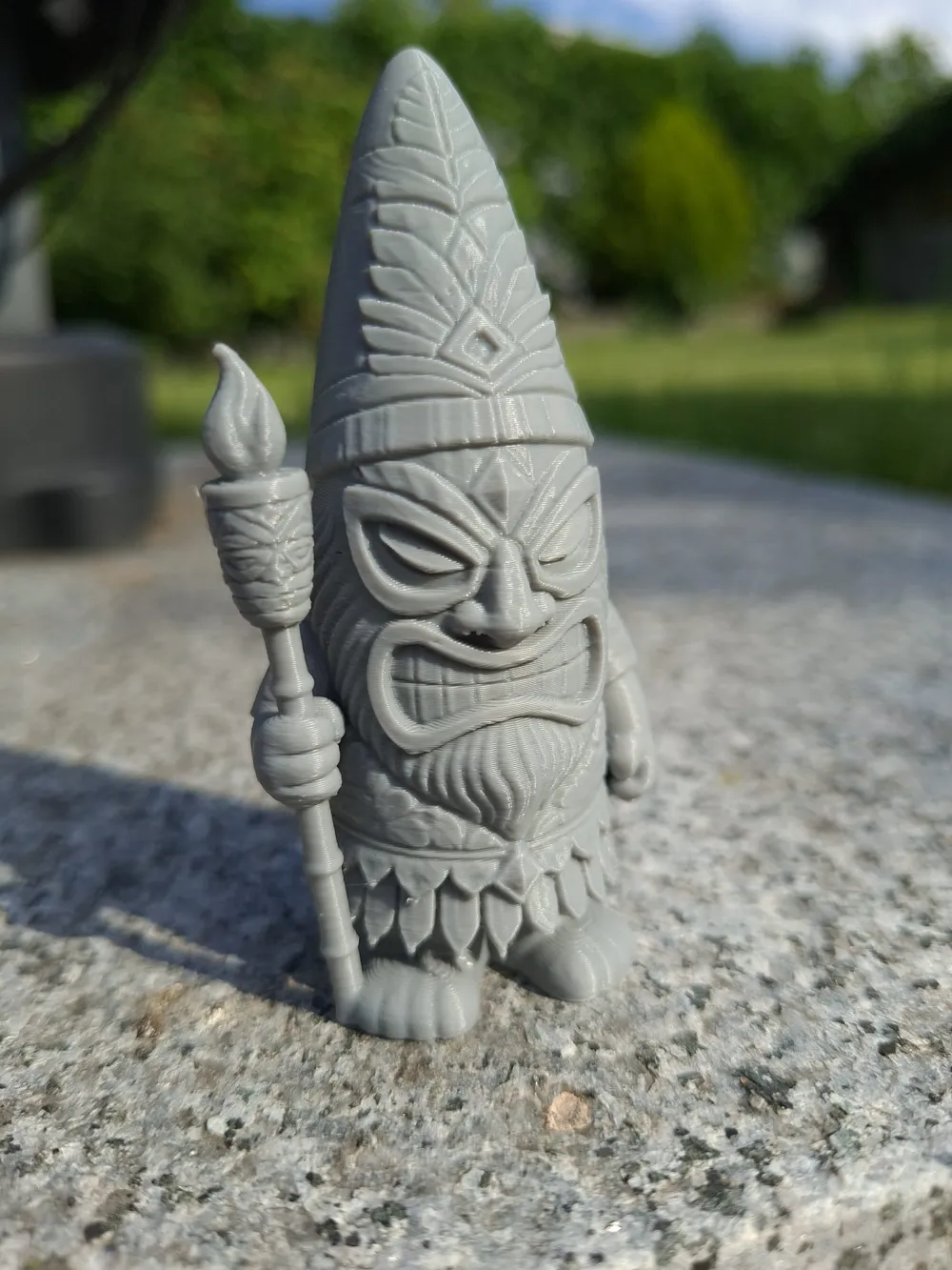 Tiki Guardian Gnome – Island Warrior Figurine - Free 3D Print Model ...