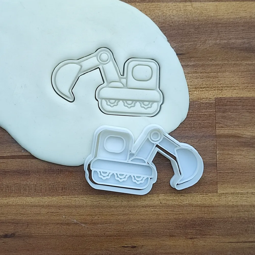 Excavator cookie cutter by Theodor - MakerWorld
