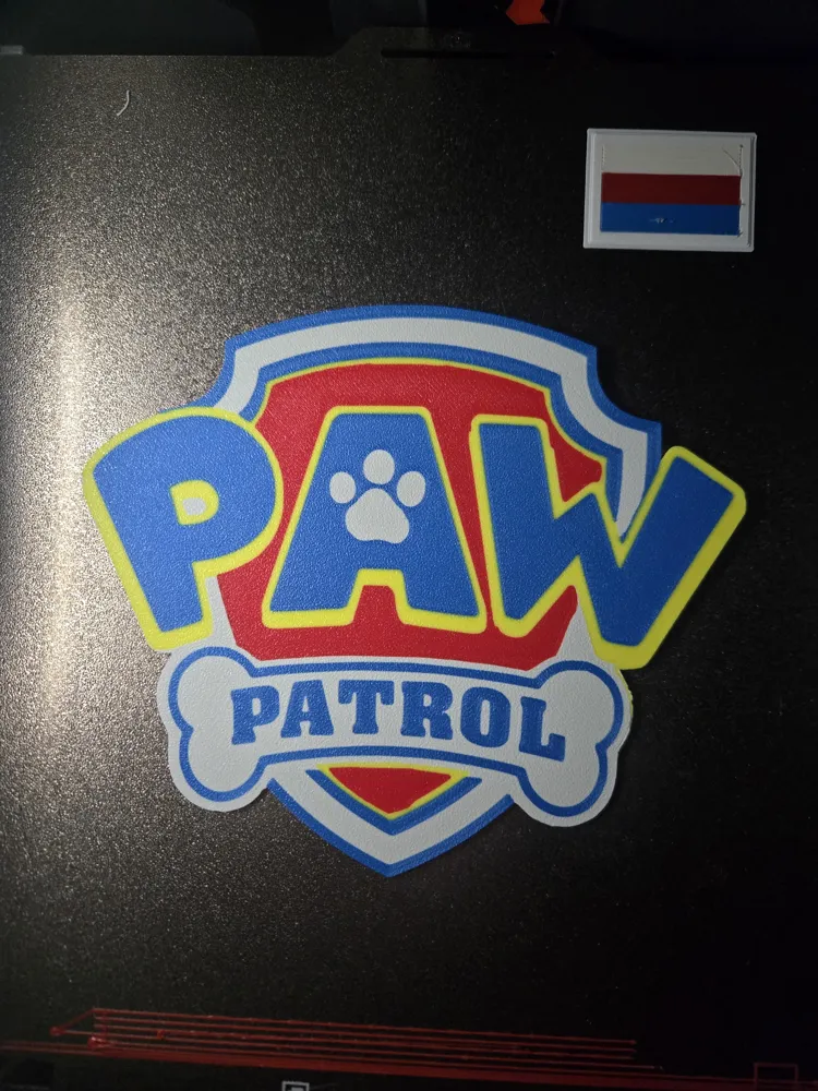 Paw Patrol Logo - 4 Colors - Free 3D Print Model - MakerWorld