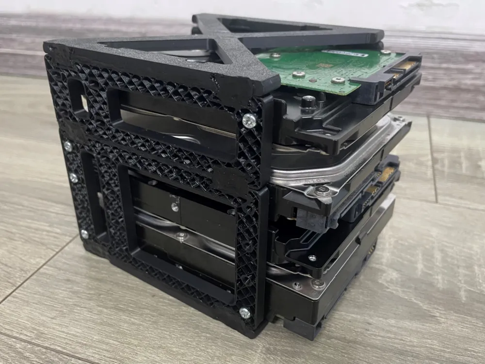 HDD cage with stackable assembly by LiamKhoi MakerWorld: Download Free ...