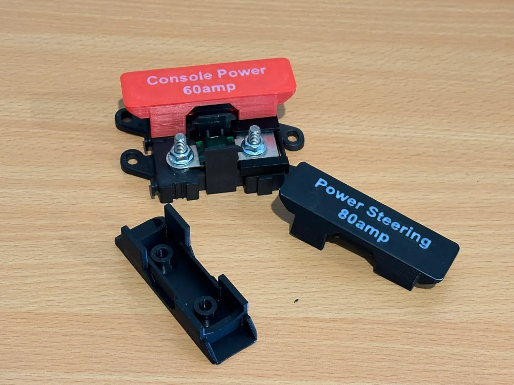 Bussmann Midi Fuse Holder covers - modifiable text by JLS IT - MakerWorld