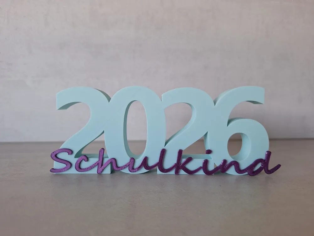 Schoolchild 2026 Lettering - Free 3D Print Model - MakerWorld