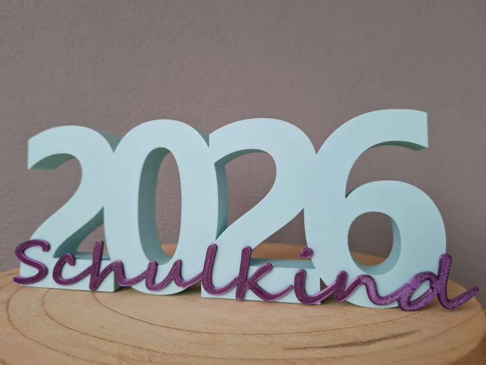 Schoolchild 2026 Lettering - Free 3D Print Model - MakerWorld
