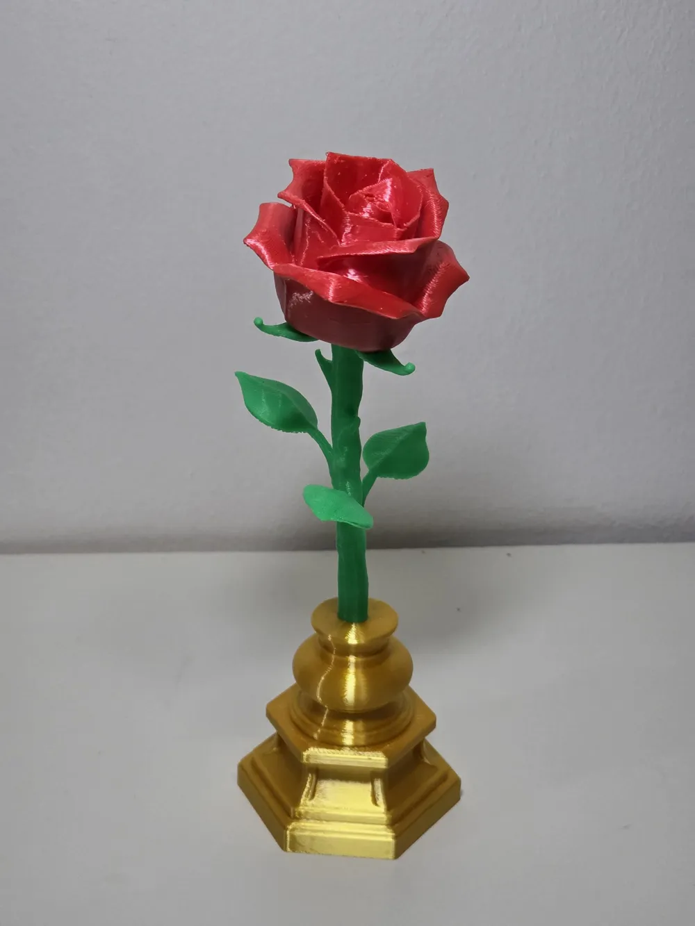 Natural Rose with Stem and Base V2 by LuckyShot MakerWorld: Download ...