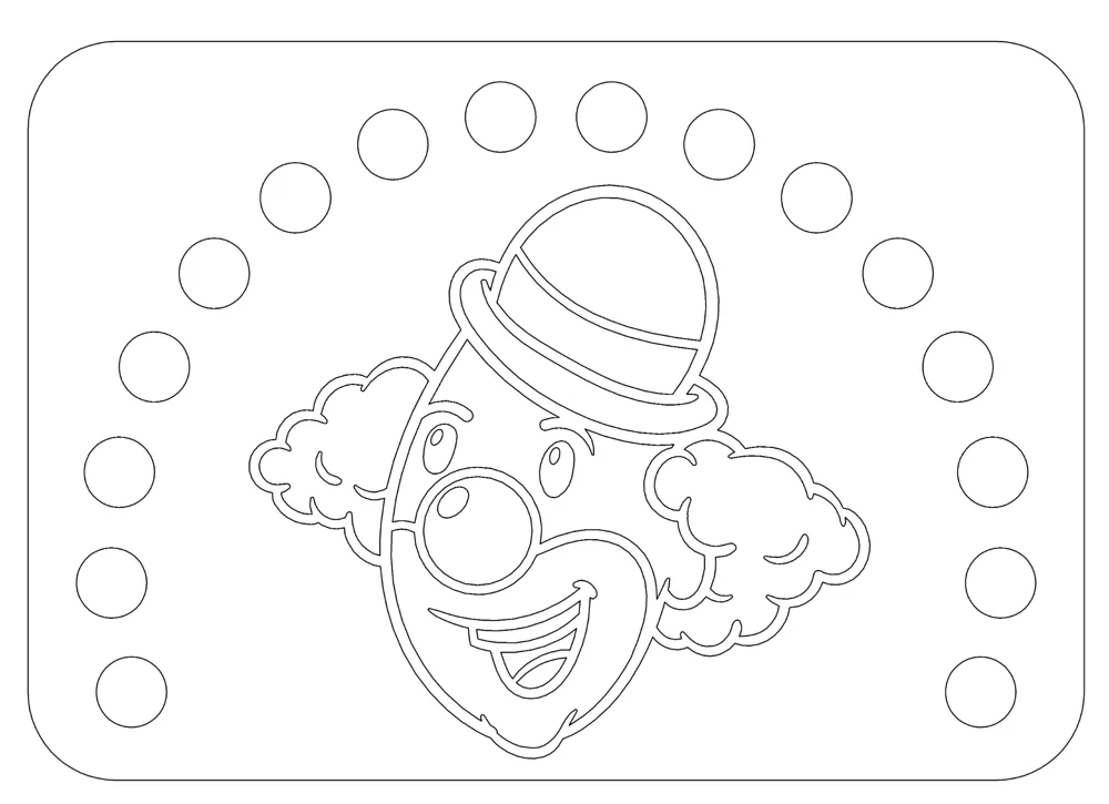 Clown plate pom poms by Educational 3d games - MakerWorld