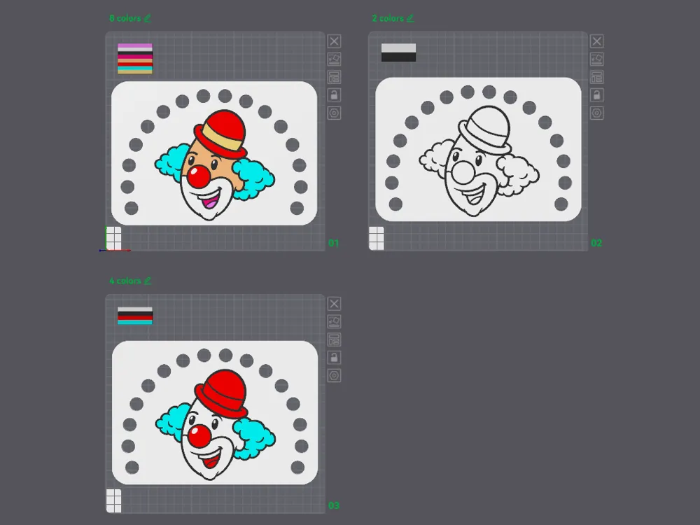 Clown plate pom poms by Educational 3d games - MakerWorld