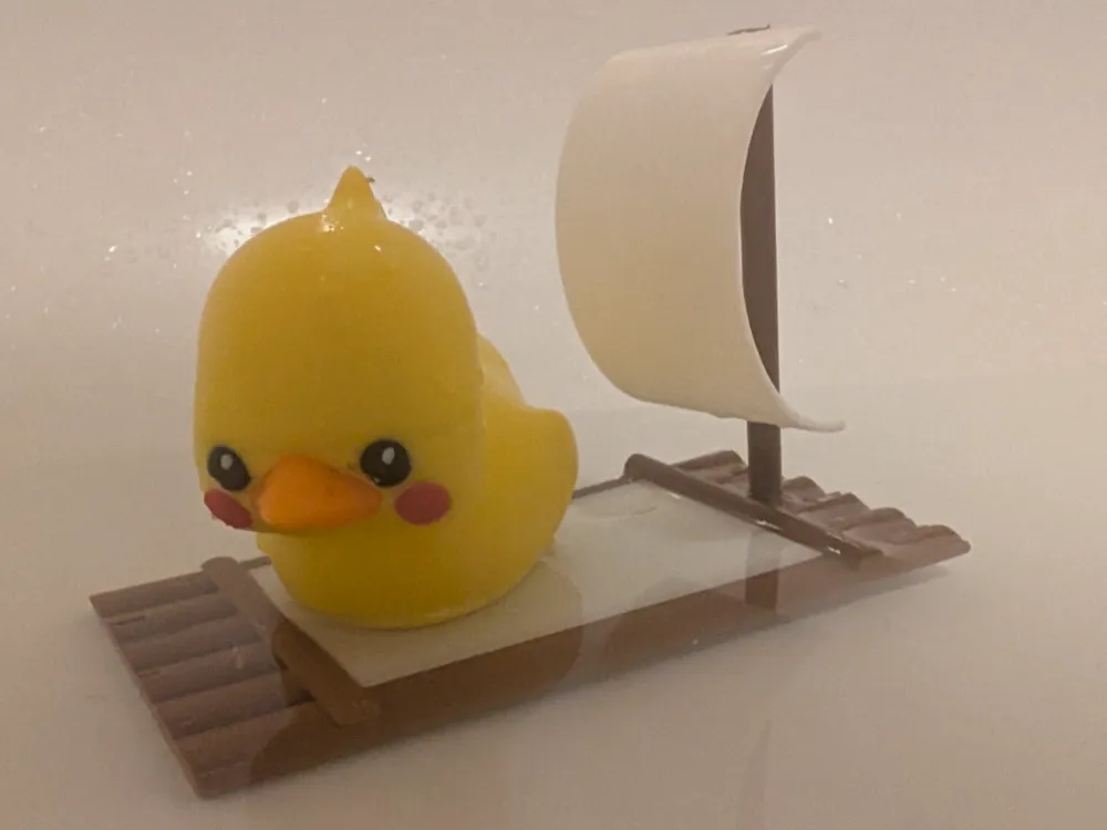 Rubber Ducky Lost At Sea (duck on a raft) by Oddity3D MakerWorld ...