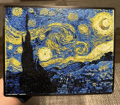 Skeleton in a starry night - Van Gogh Style - Hueforge by Archork ...
