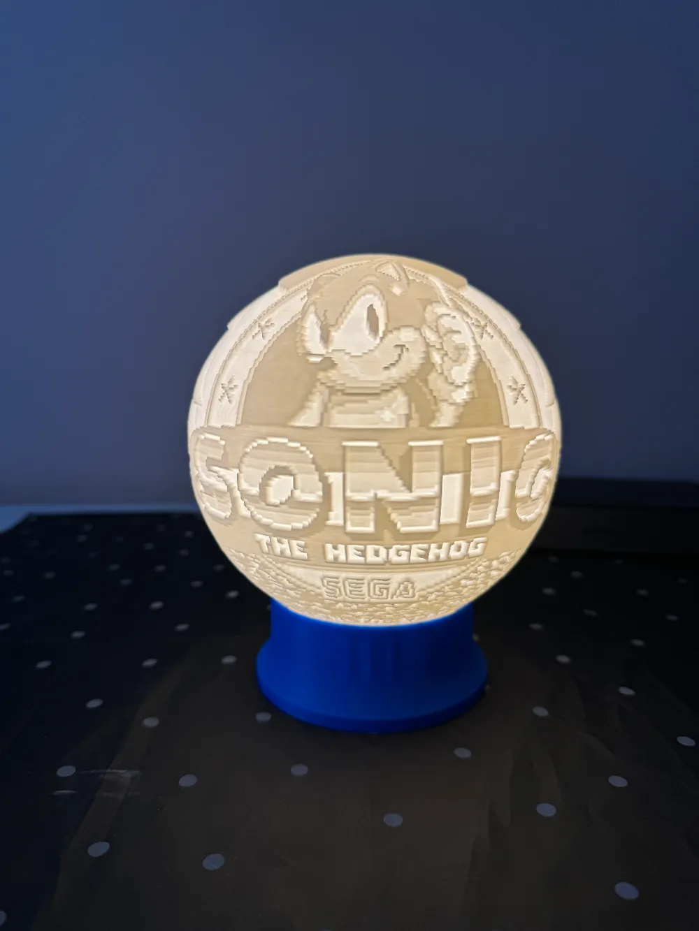 Sonic the Hedgehog Lithophane lamp by KENPRINT - MakerWorld