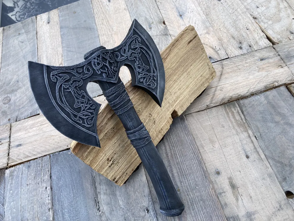 Viking Double Axe for Cosplay by Oliver MakerWorld: Download Free 3D Models