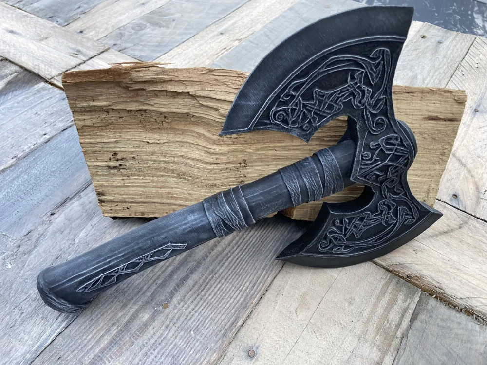 Viking Double Axe for Cosplay - Free 3D Print Model - MakerWorld