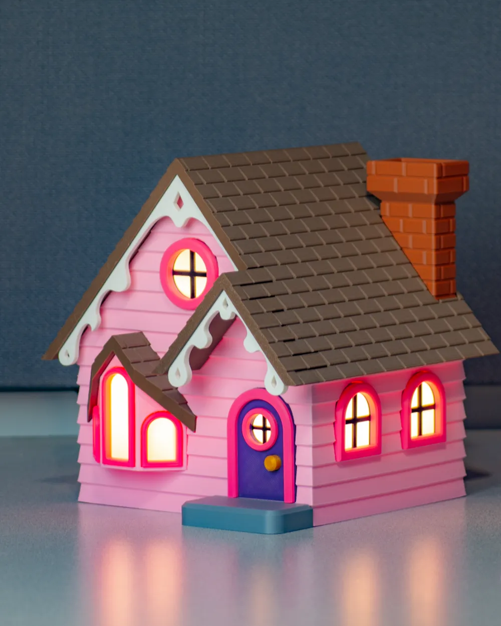 Cute Cottage - Village House - Lamp by Bearded Printer - MakerWorld