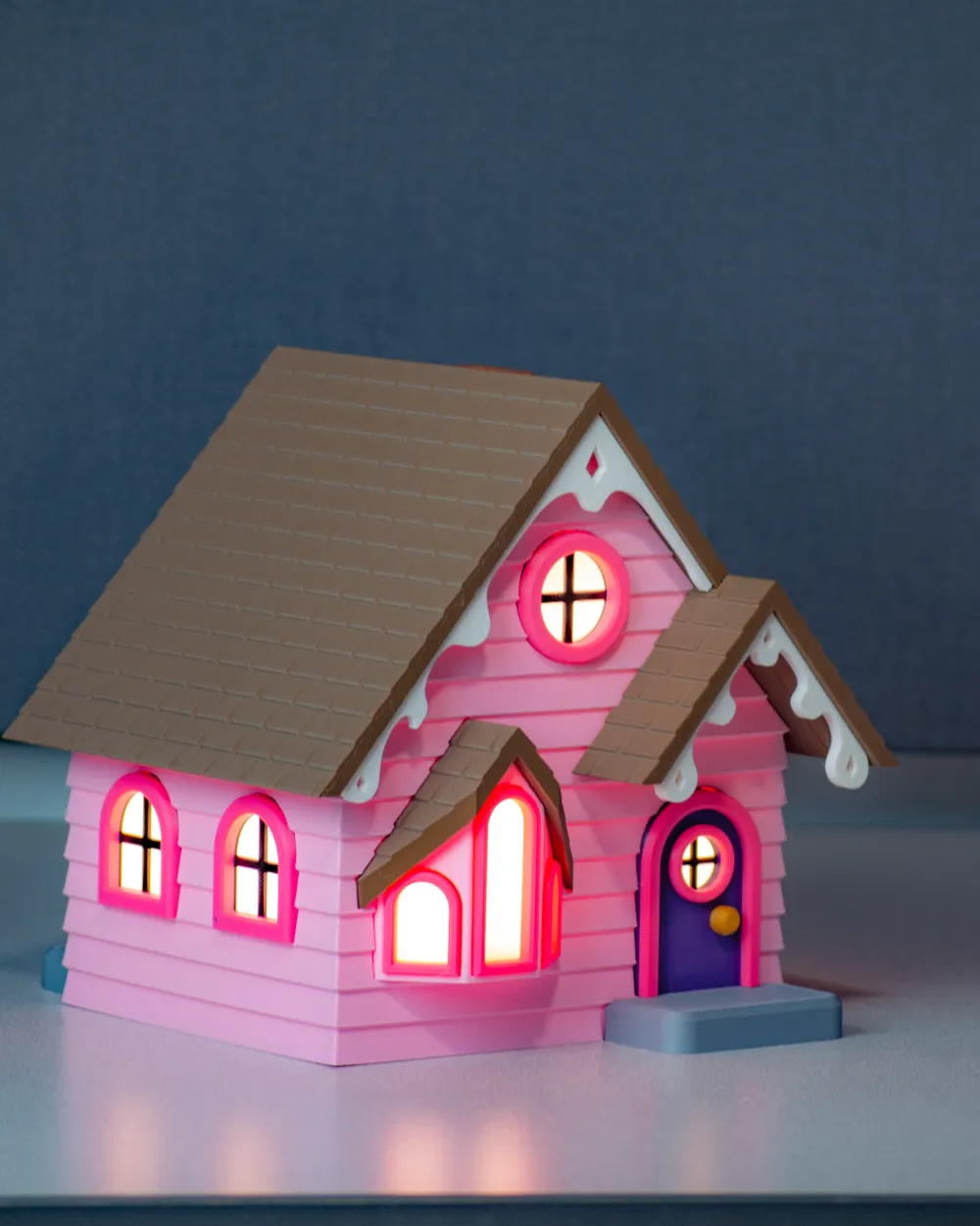Cute Cottage - Village House - Lamp by Bearded Printer - MakerWorld