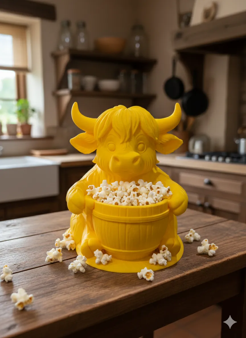 Highland Cow Bowl - Free 3D Print Model - MakerWorld