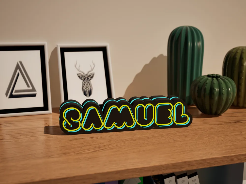 Name Neon Lightbox (+10 names), Led lamp by Infinite Ideas 3D - MakerWorld
